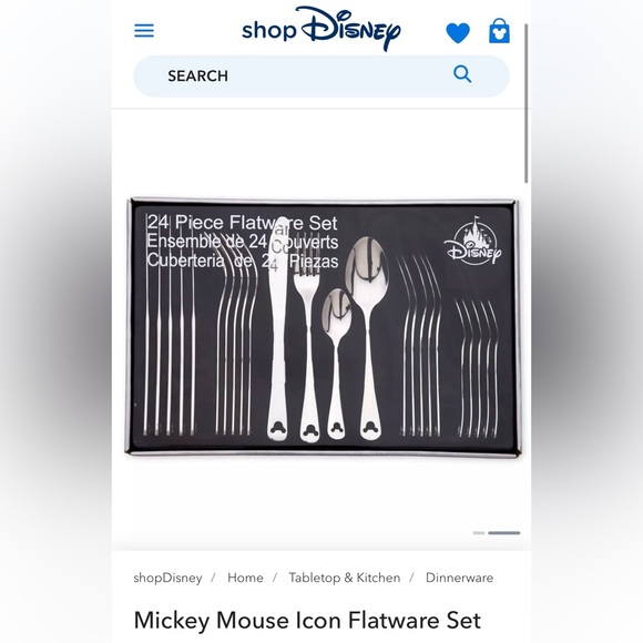 Disney | Kitchen | Disney Mickey Mouse Icon Flatware Set | Poshmark